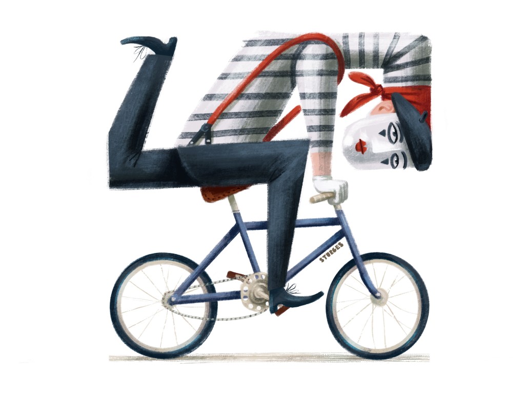 Mime in a box drawing by Simon | Doodle Addicts