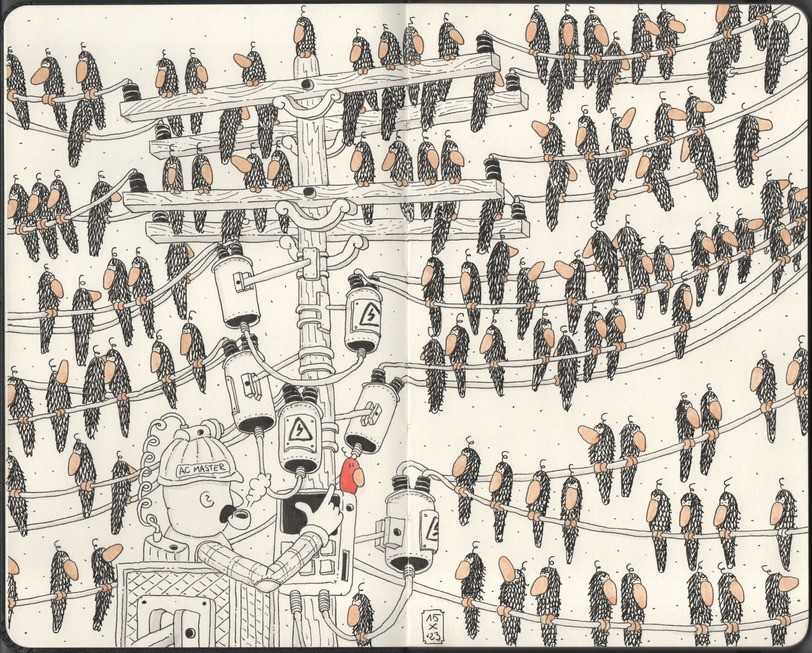 Invader drawing by Piotr Piwko | Doodle Addicts