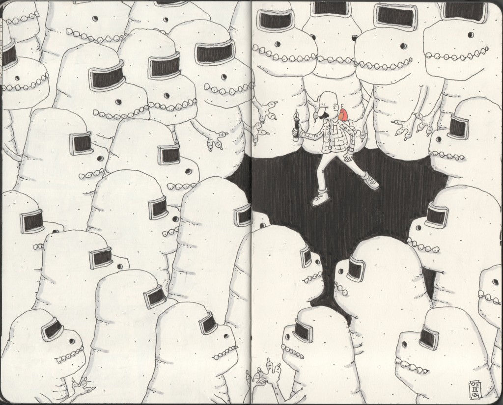 Way out drawing by Piotr Piwko | Doodle Addicts