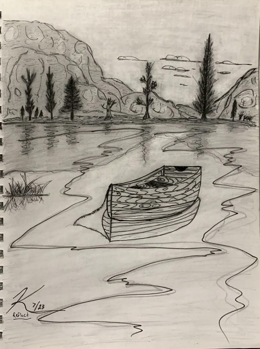 Reflect drawing by Kyle Mayfield | Doodle Addicts