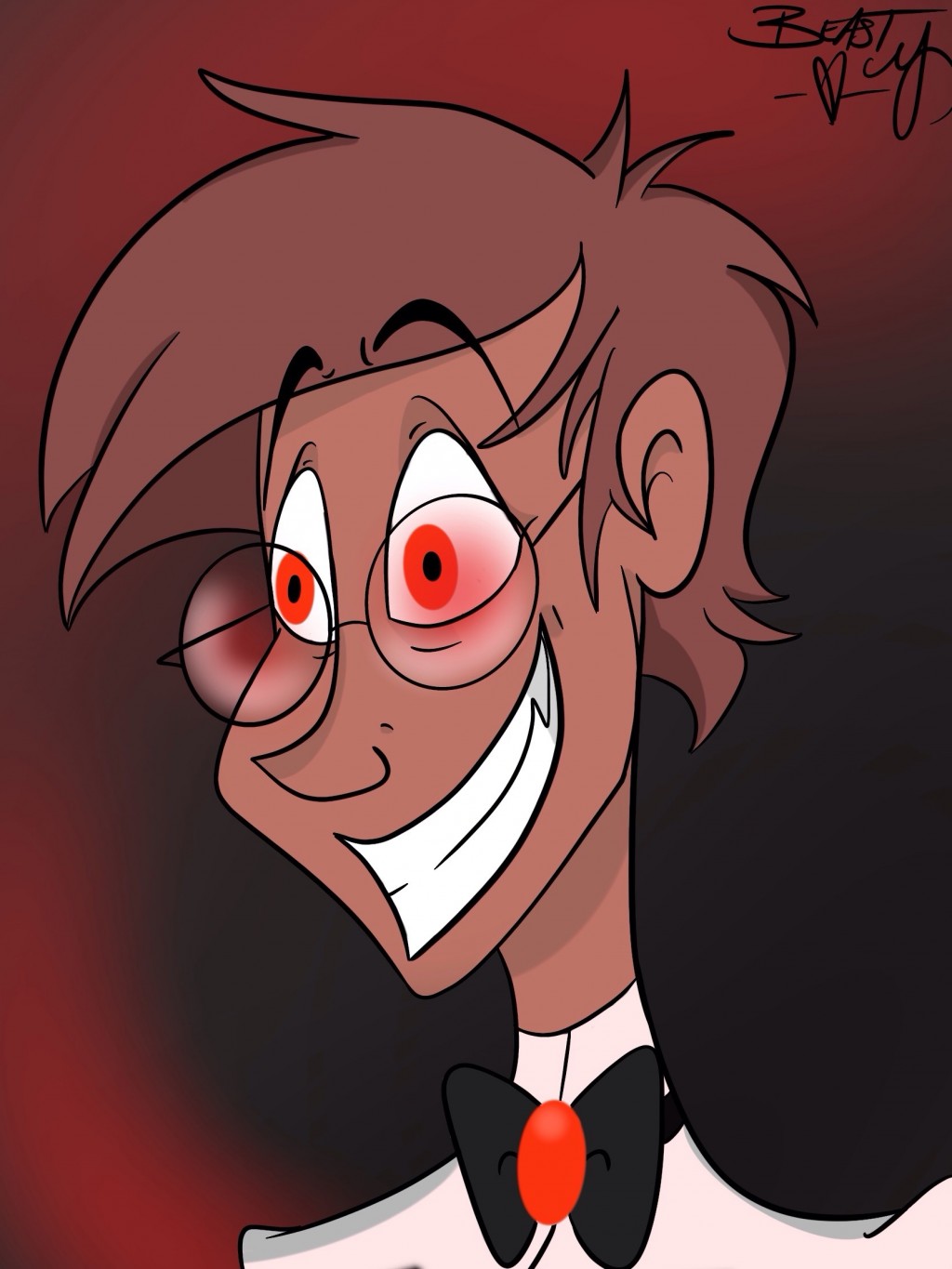 Human Alastor drawing by BeastGurl1989 | Doodle Addicts