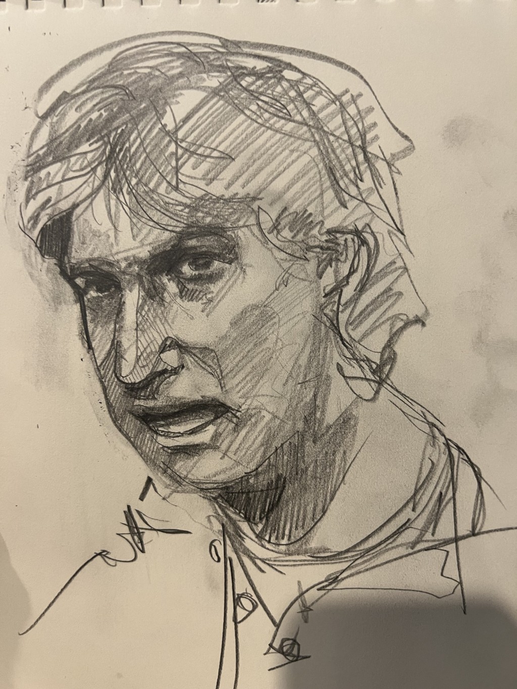 Quick portrait. drawing by Tom Hopper | Doodle Addicts