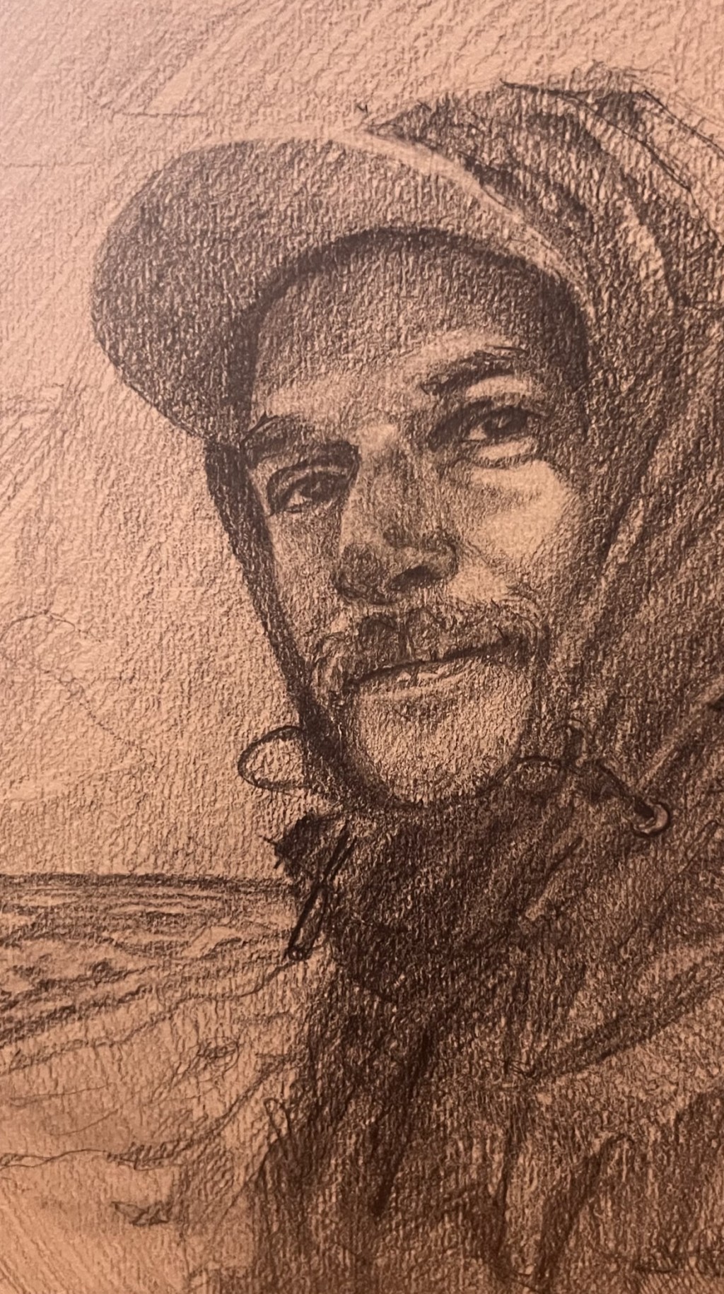 Fall selfie on cape cod drawing by Tom Hopper | Doodle Addicts
