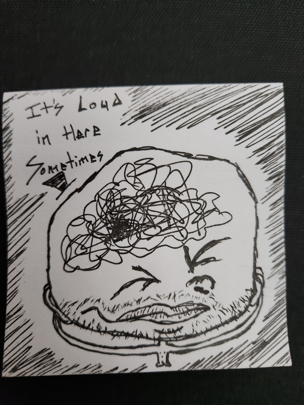 Anxious Scribble drawing by Dane Mullen | Doodle Addicts