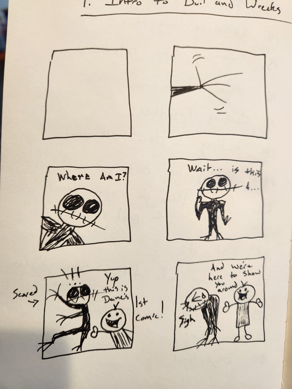 Introductions drawing by Dane Mullen | Doodle Addicts