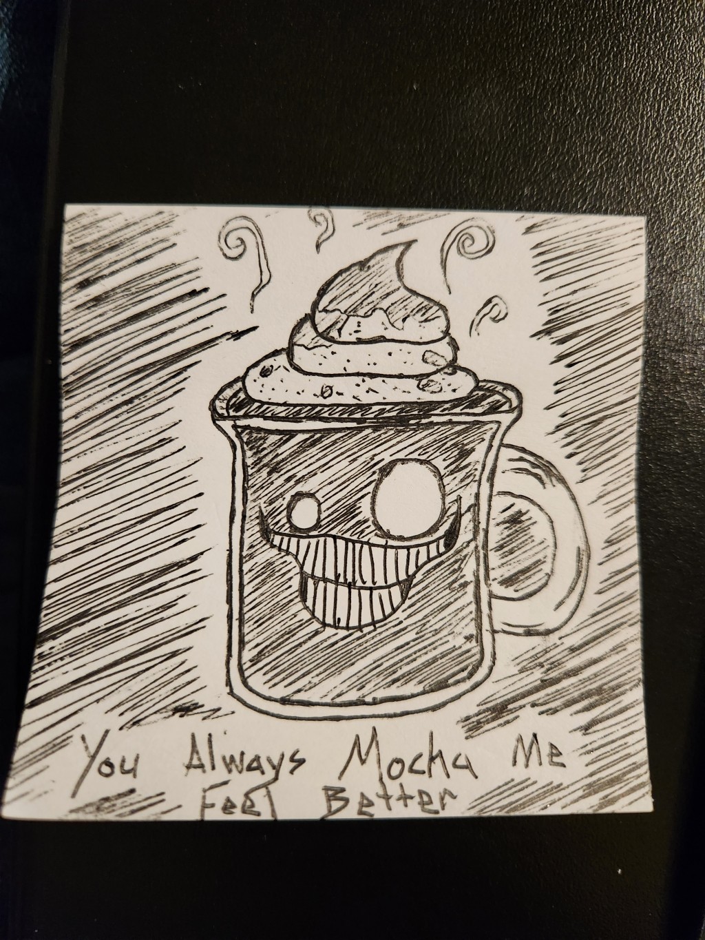 Mocha drawing by Dane Mullen | Doodle Addicts