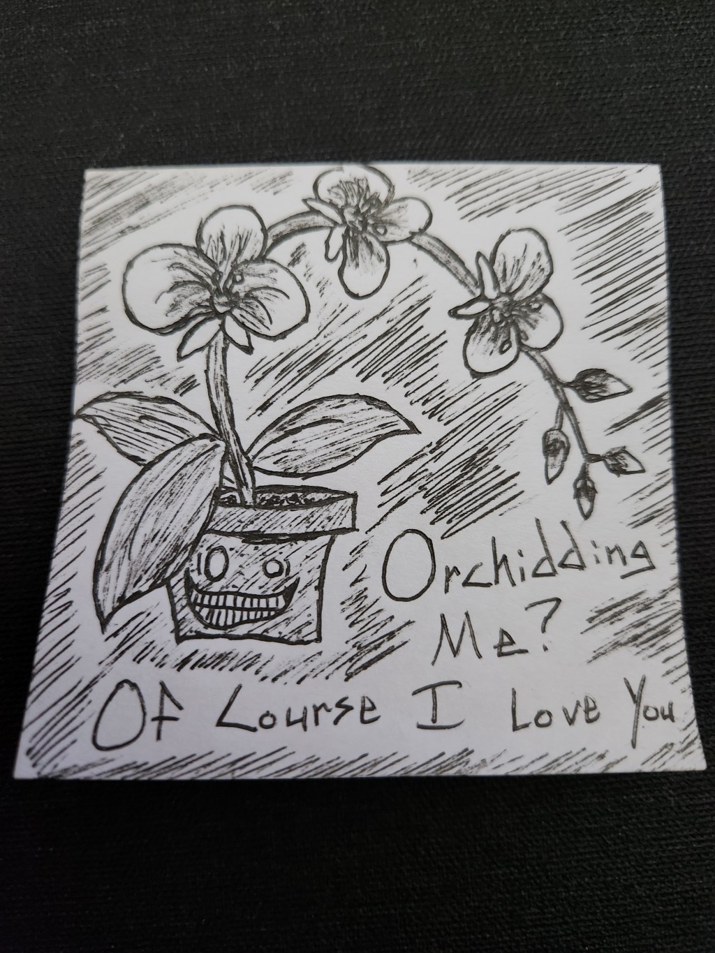 Orchid drawing by Dane Mullen | Doodle Addicts