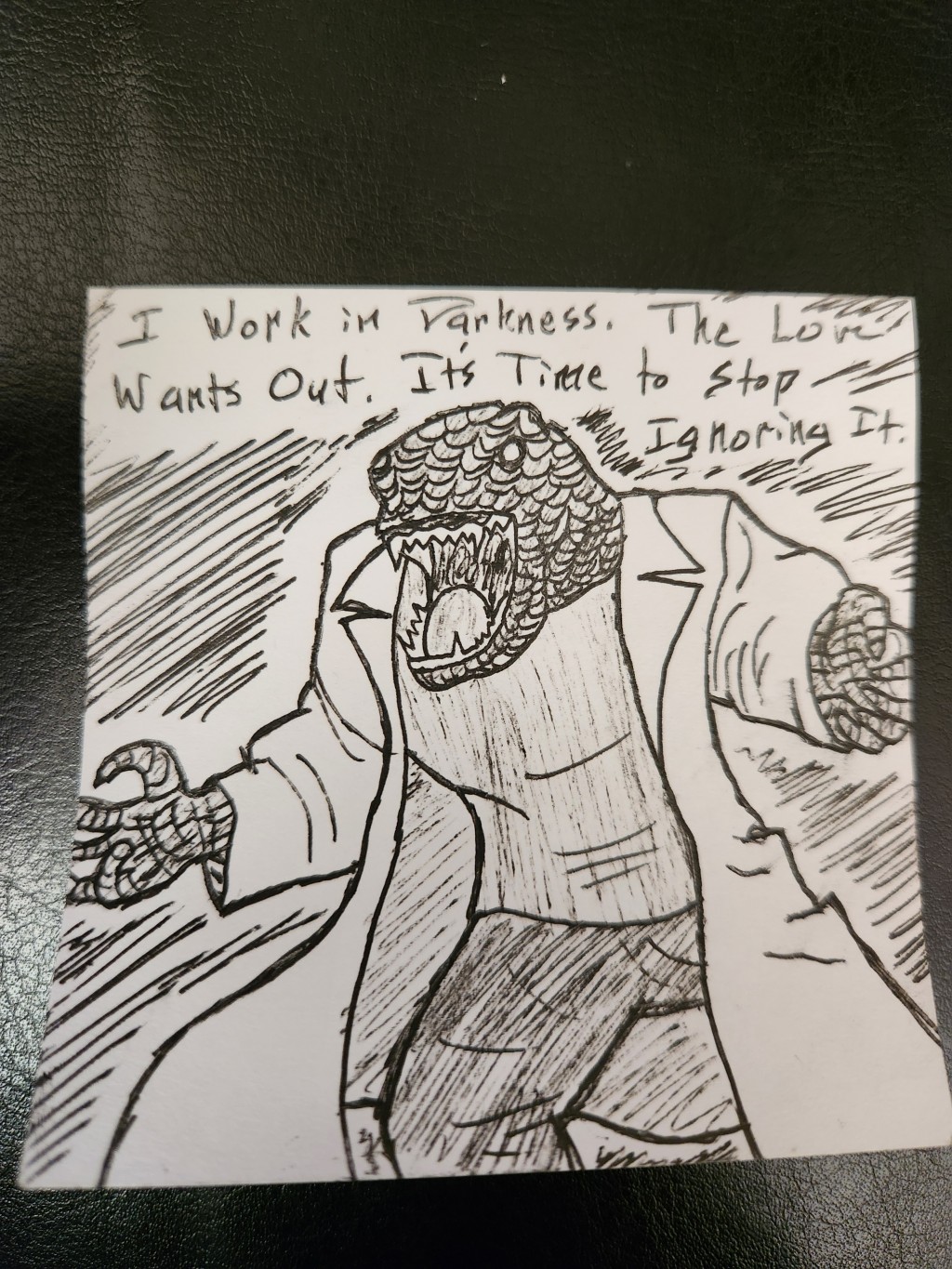 The Lizard drawing by Dane Mullen | Doodle Addicts