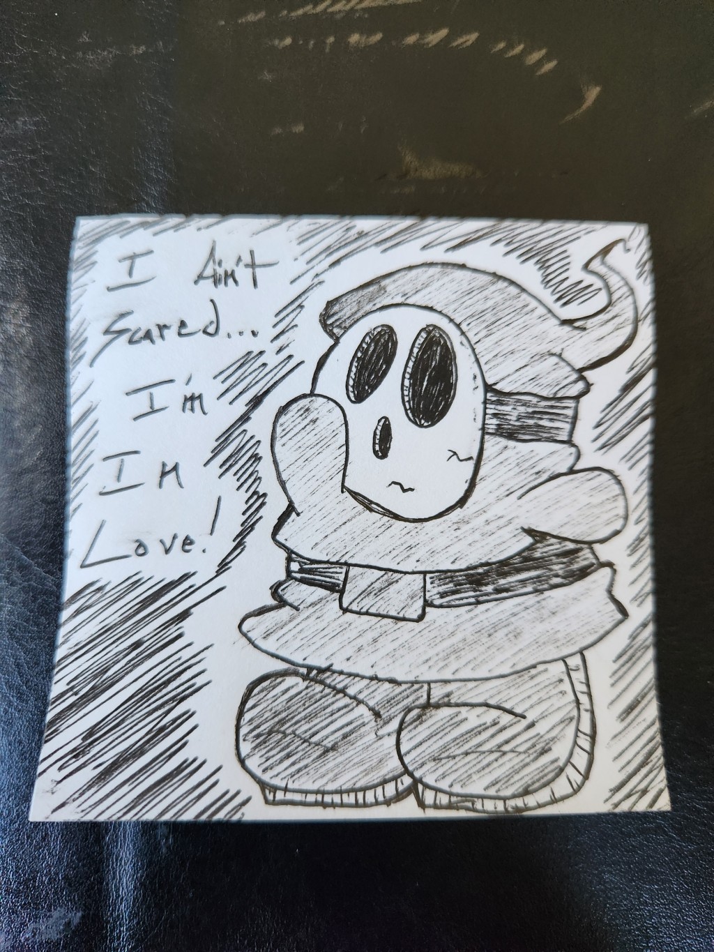 Shy Guy drawing by Dane Mullen | Doodle Addicts