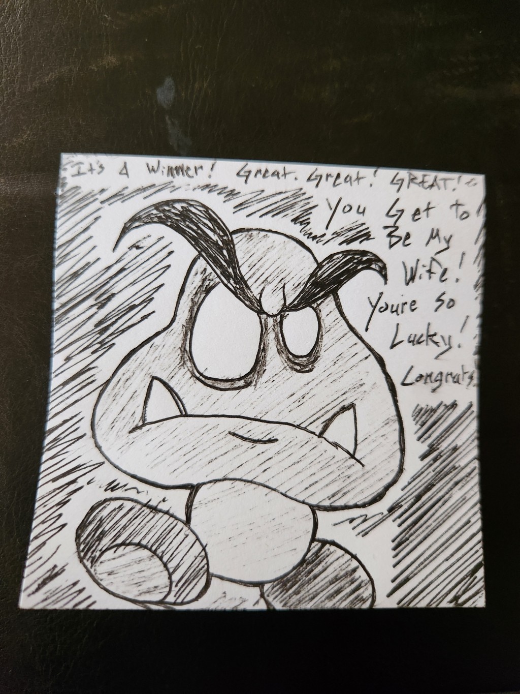 Goomba drawing by Dane Mullen | Doodle Addicts