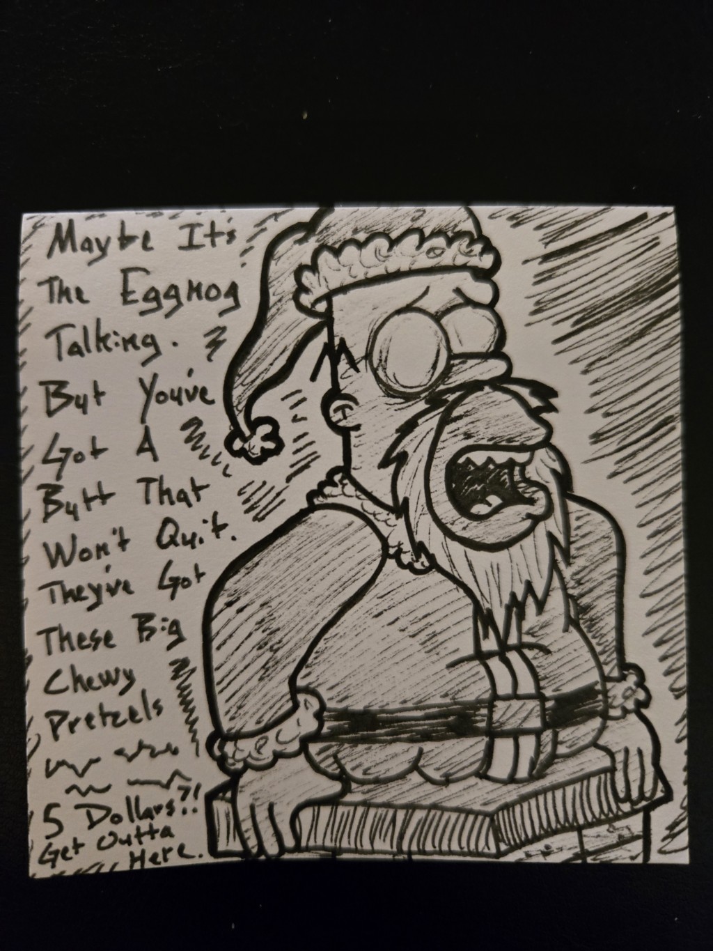 Homer Simpson (Christmas) drawing by Dane Mullen | Doodle Addicts