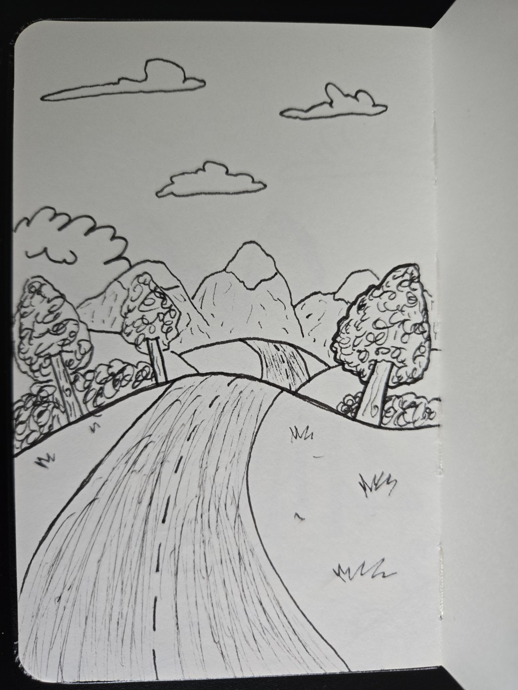 Scribbles with Sarah: Landscapes drawing by Dane Mullen | Doodle Addicts