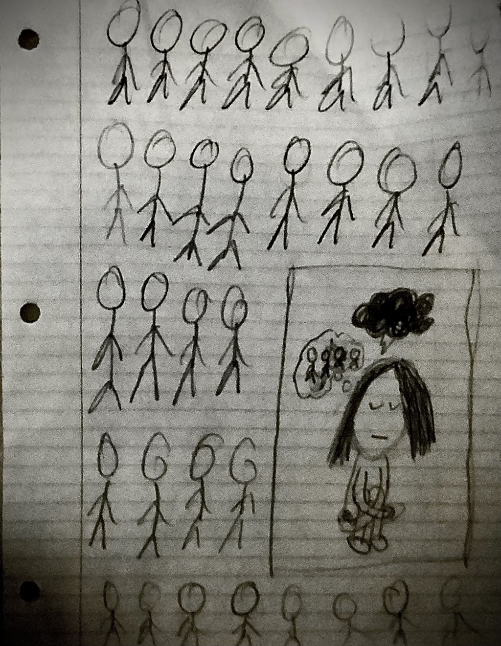 Monophobia drawing by Mags | Doodle Addicts