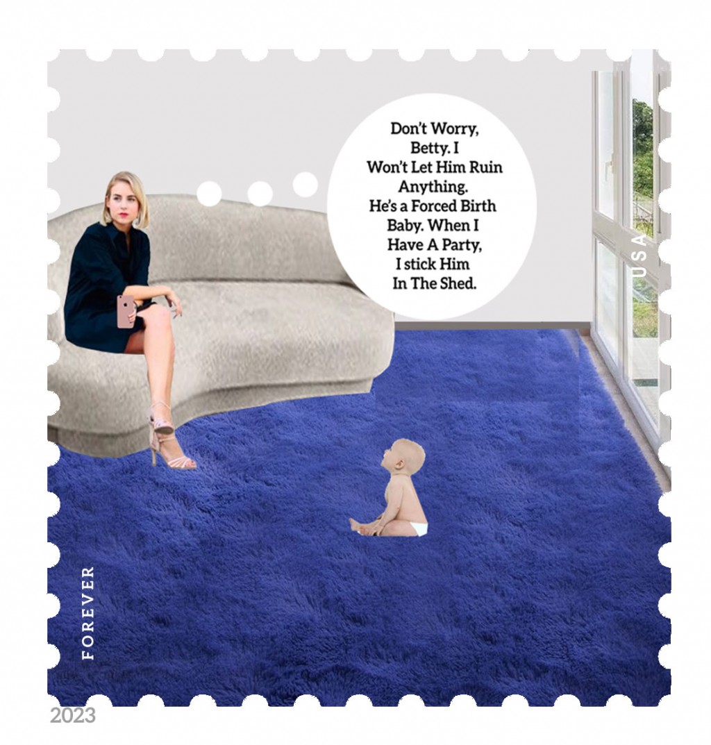 FORCED BIRTH BABY STAMP drawing by Karen | Doodle Addicts