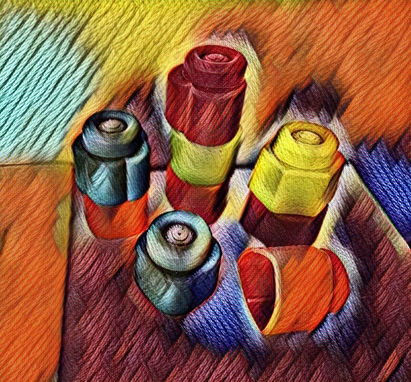 Shapes, colors and texture drawing by Nina Chete | Doodle Addicts