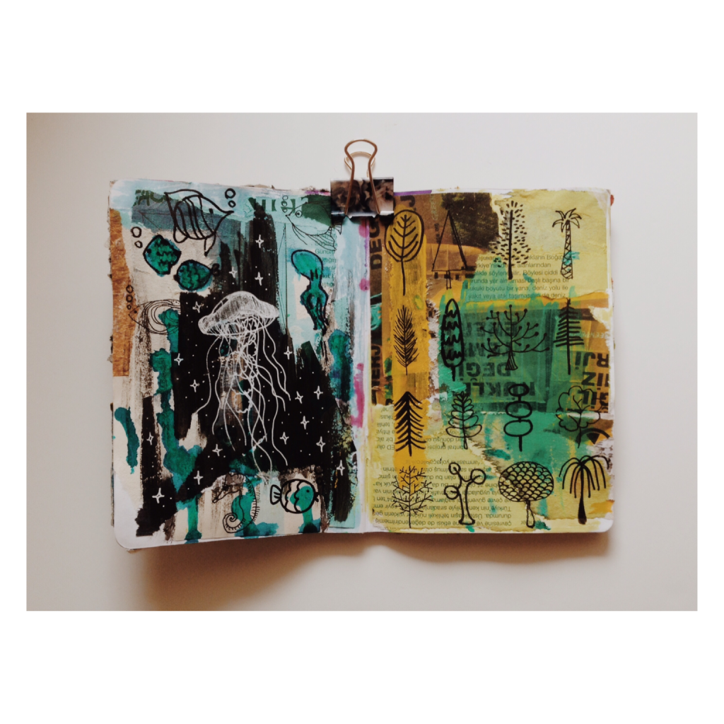 Nature Sketchbook Pages drawing by Duru Eksioglu | Doodle Addicts