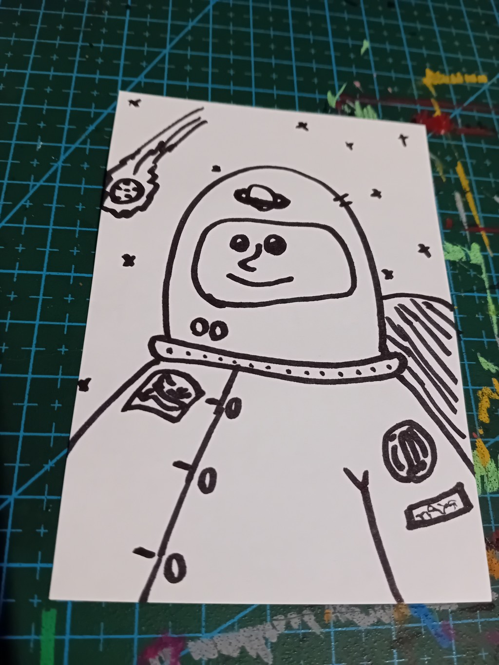 Spaceman drawing by Gamma Imps | Doodle Addicts