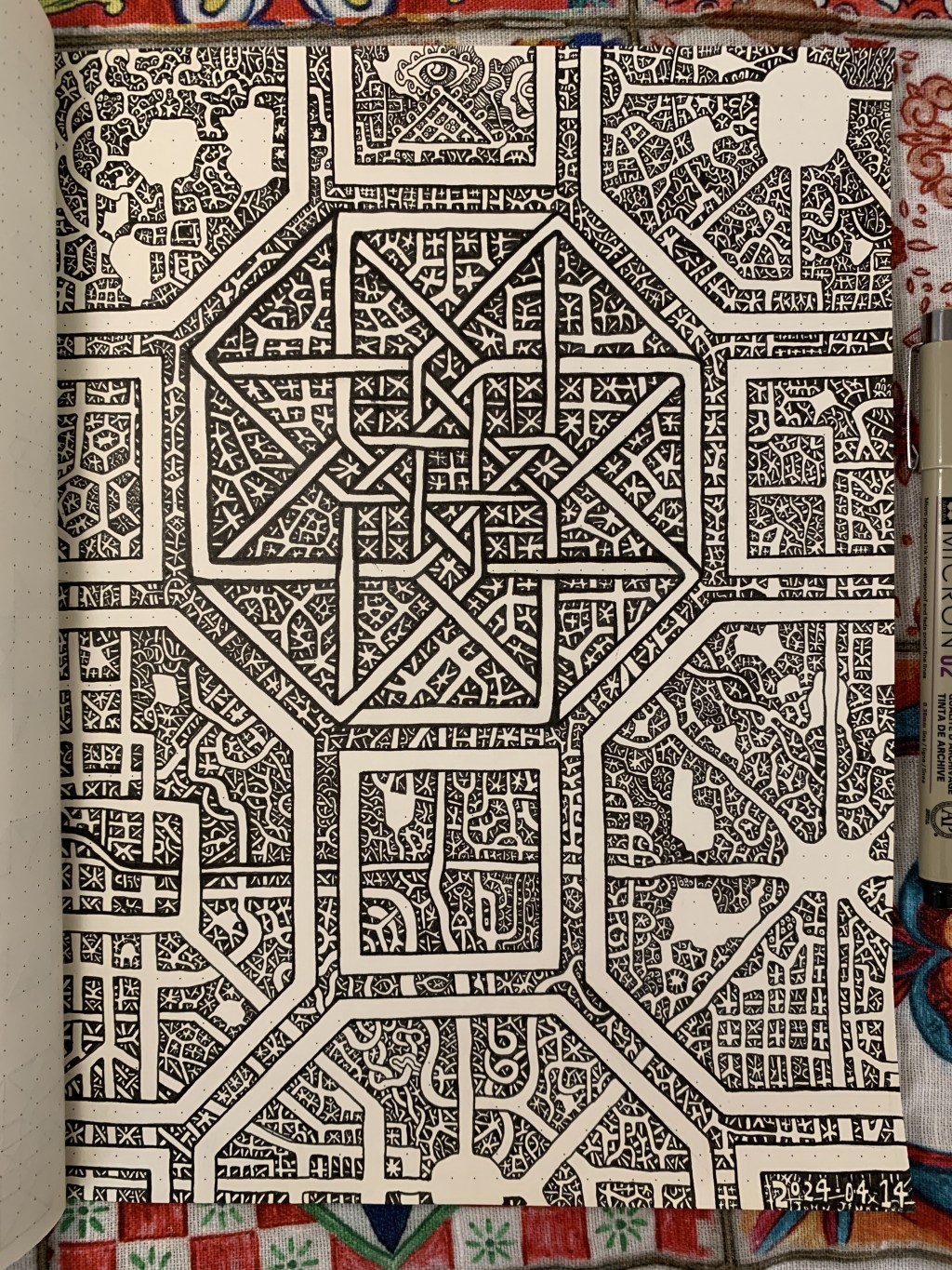 Tesseract drawing complete drawing by John Jenkins | Doodle Addicts