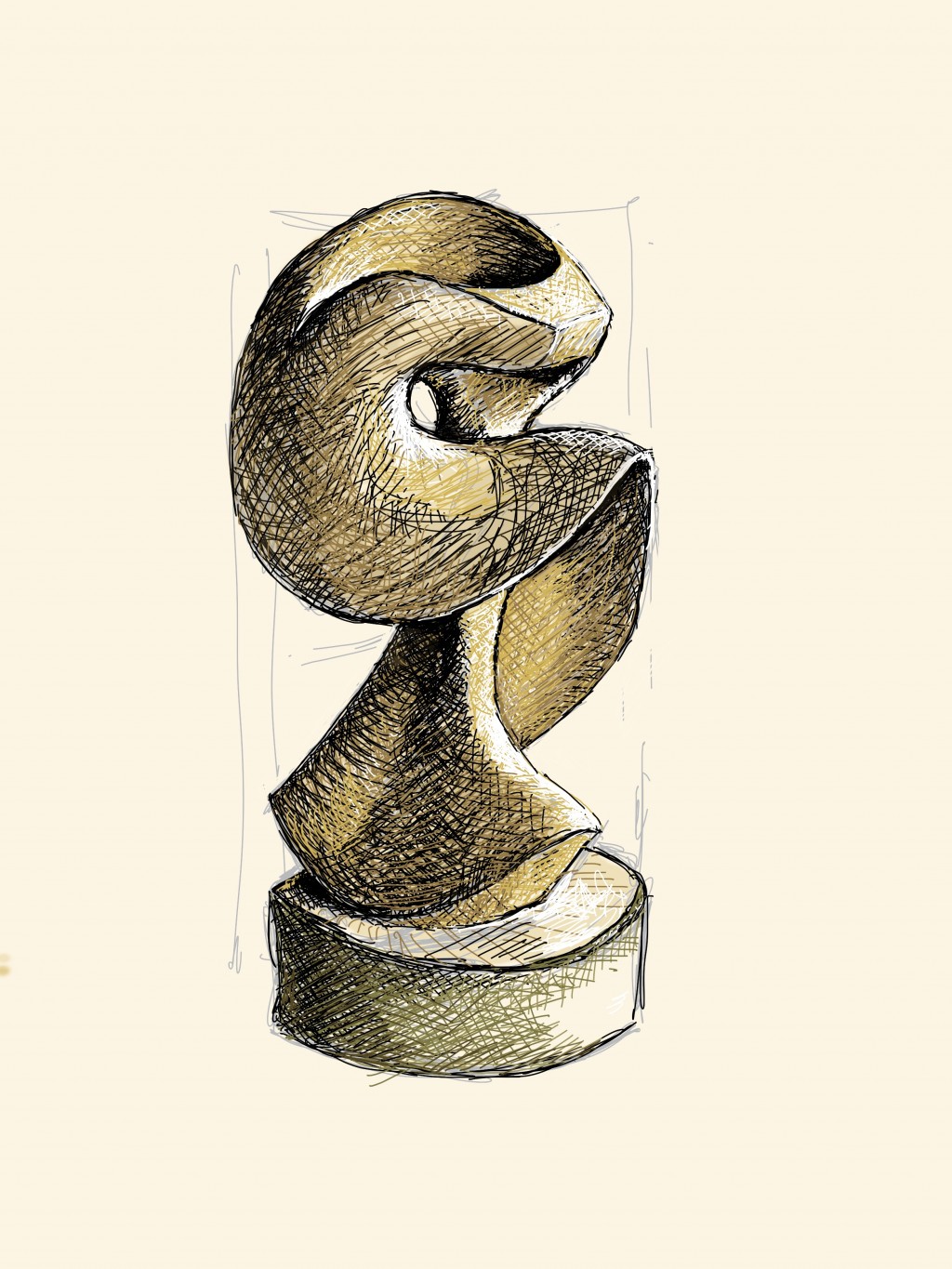 Sketch of a wood carving drawing by Chris Morrison | Doodle Addicts