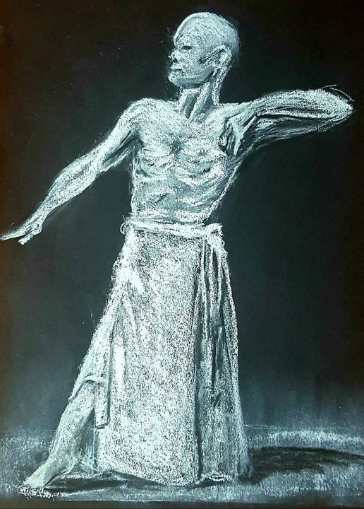 "Butoh #3" drawing by Eliot McCann | Doodle Addicts