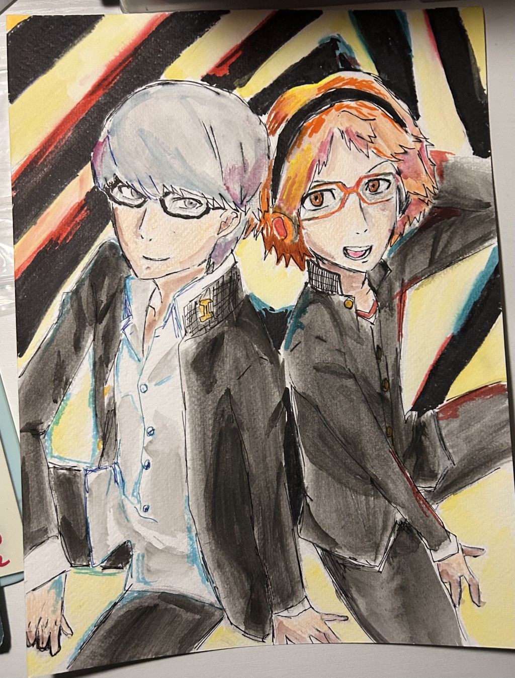 best bros - persona 4 drawing by myles | Doodle Addicts