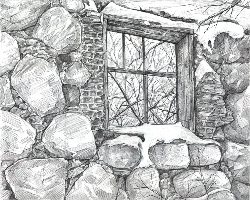«The winter window» drawing by Slobodchikov Alexander | Doodle Addicts