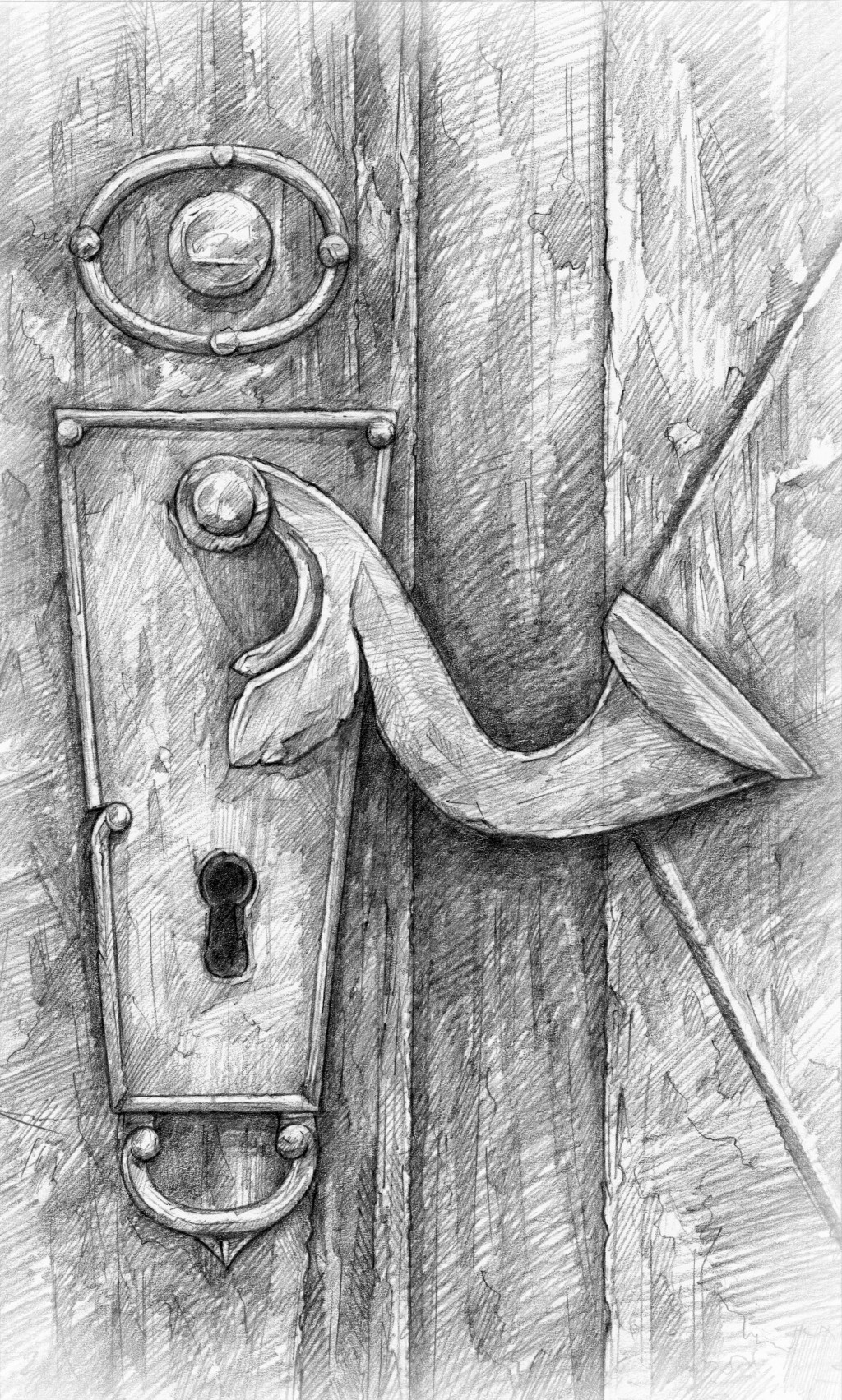 A sketch of a door handle drawing by Slobodchikov Alexander | Doodle ...