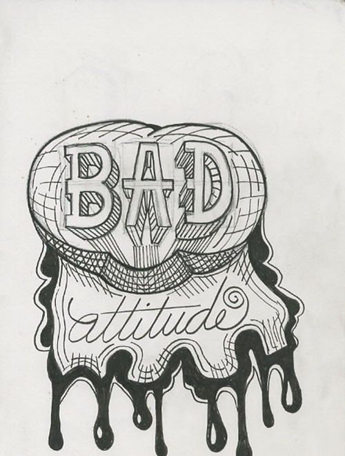 Bad Attitude drawing by Linus Ogalsbee | Doodle Addicts