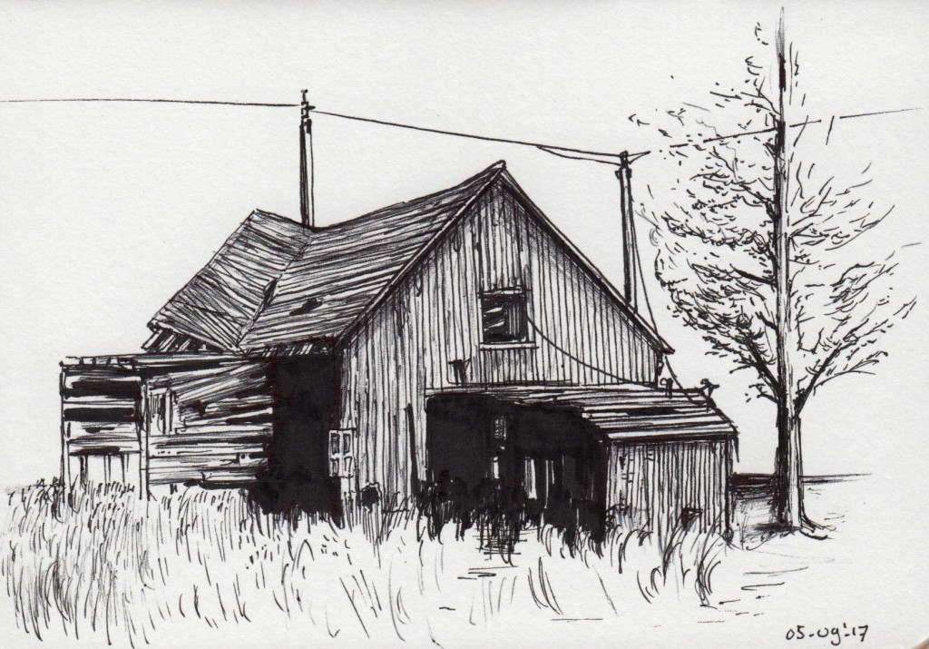 Abandoned shed drawing by Niels Mud | Doodle Addicts