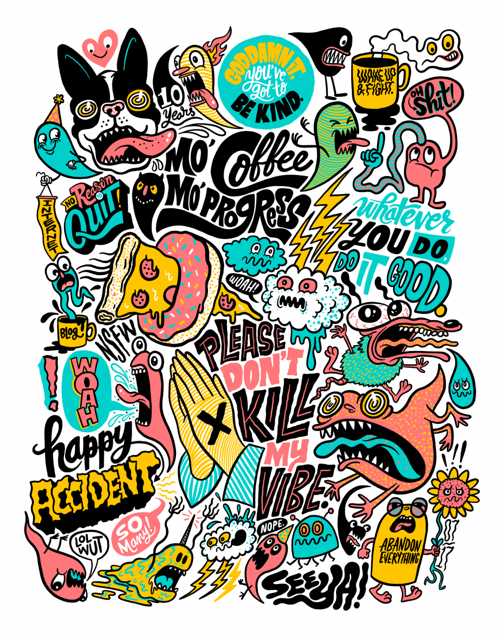 10 Years Print drawing by Chris Piascik | Doodle Addicts