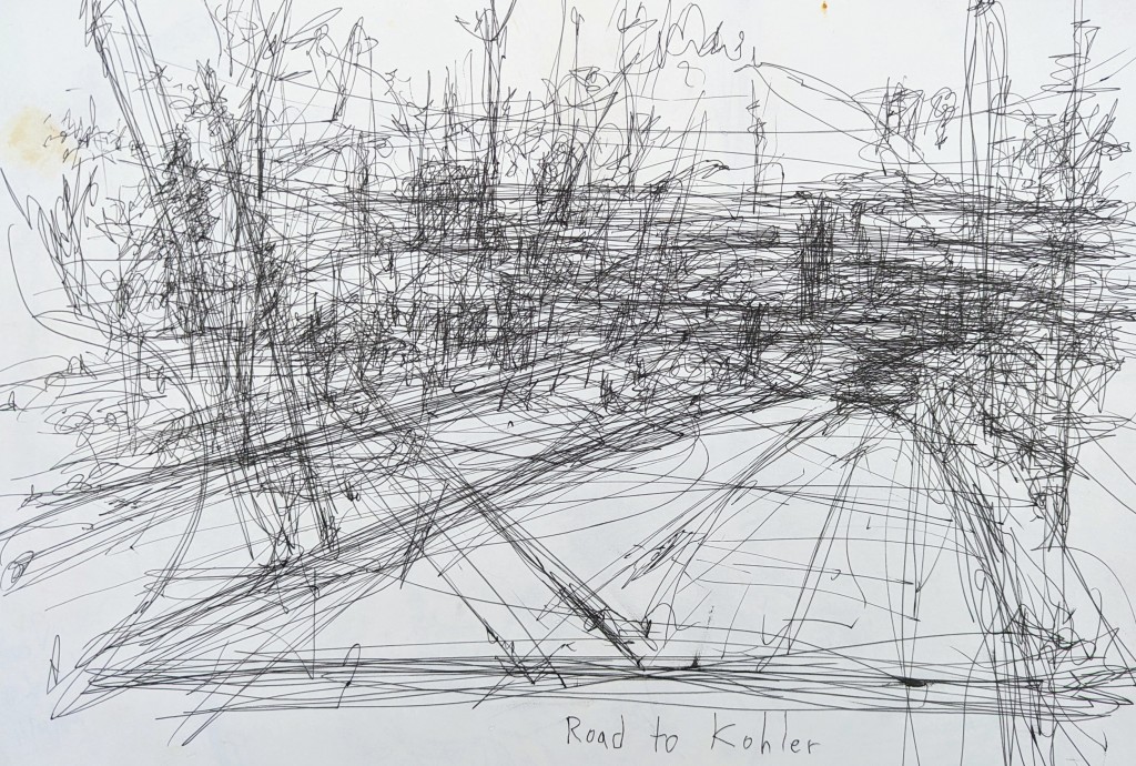 On the drive. drawing by Dean C. Graf | Doodle Addicts