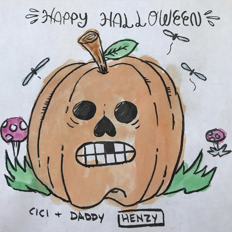 Happy Halloween drawing by Pat Henzy & Cici Henzy | Doodle Addicts