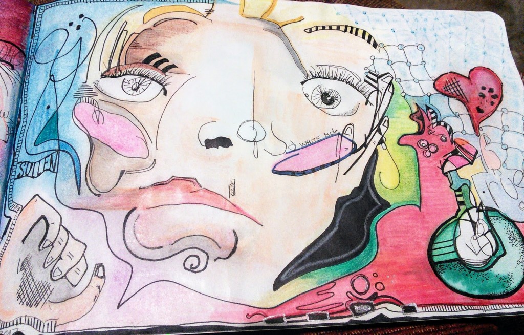 Sketchbook Work (Blind Drawings) drawing by Tanya | Doodle Addicts