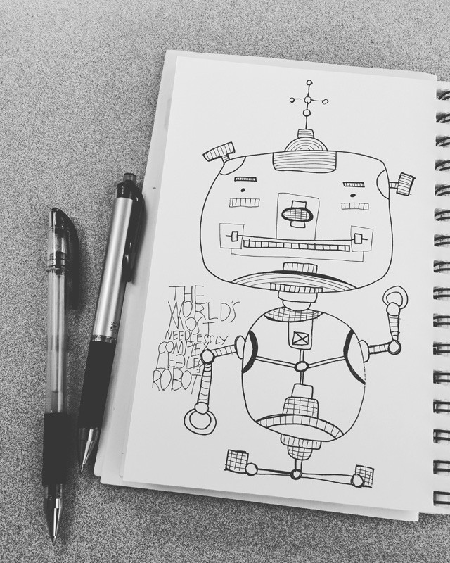 Useless Robot drawing by Tonya Doughty | Doodle Addicts