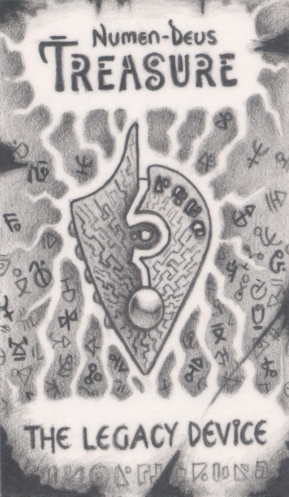 Numen-Deus TREASURE : THE LEGACY DEVICE drawing by Hermit | Doodle Addicts