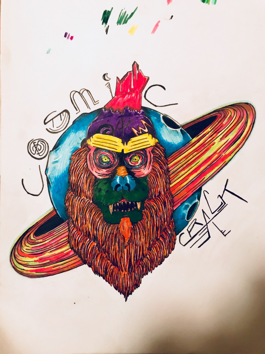 Cosmic crack drawing by Embracing nightmares | Doodle Addicts