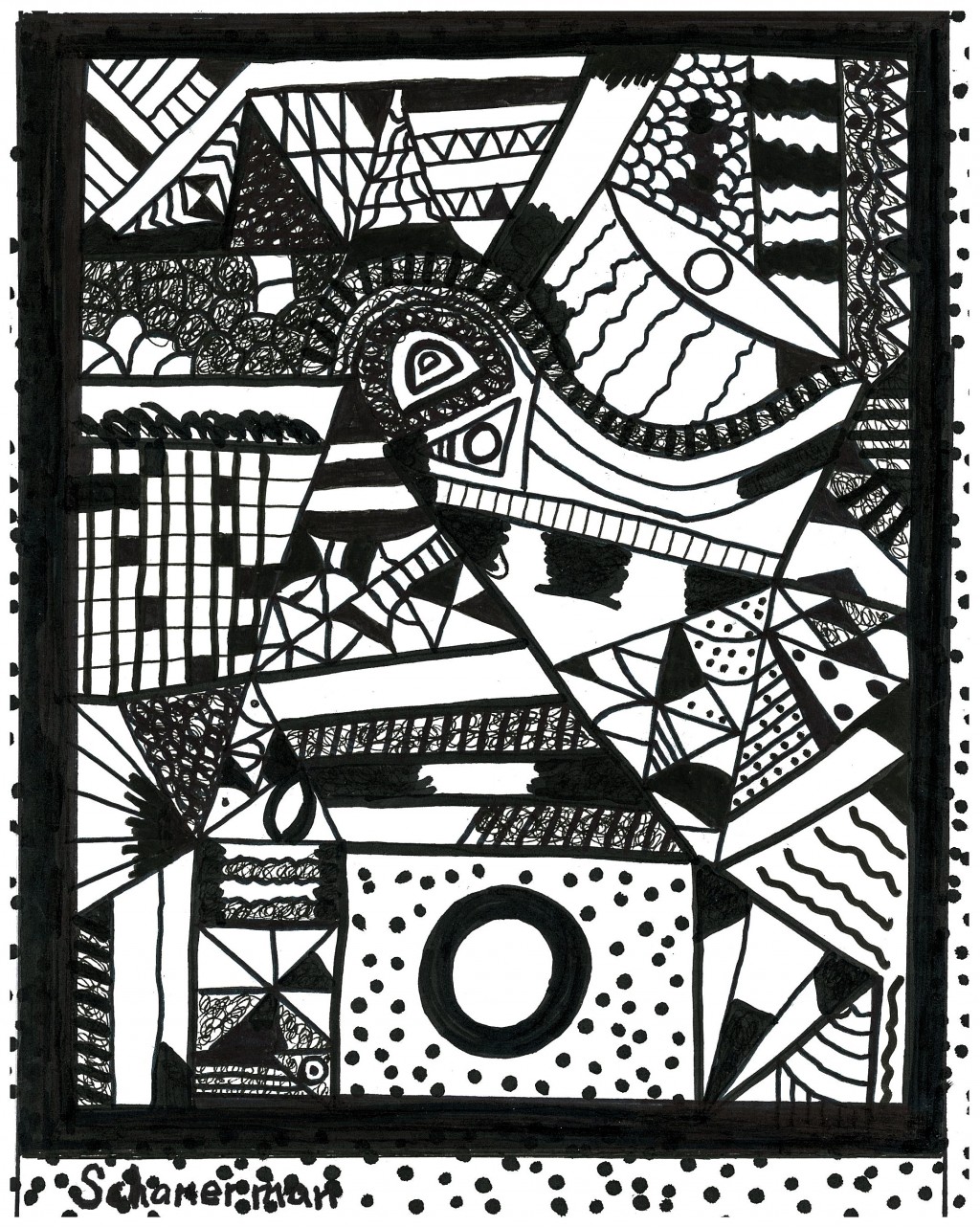 Abstract Emotion drawing by Susan Schanerman | Doodle Addicts
