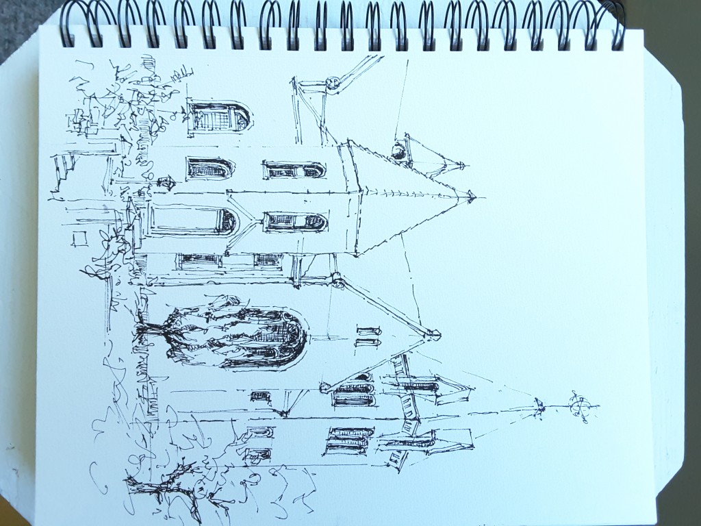 St Andrews drawing by John Hofman | Doodle Addicts