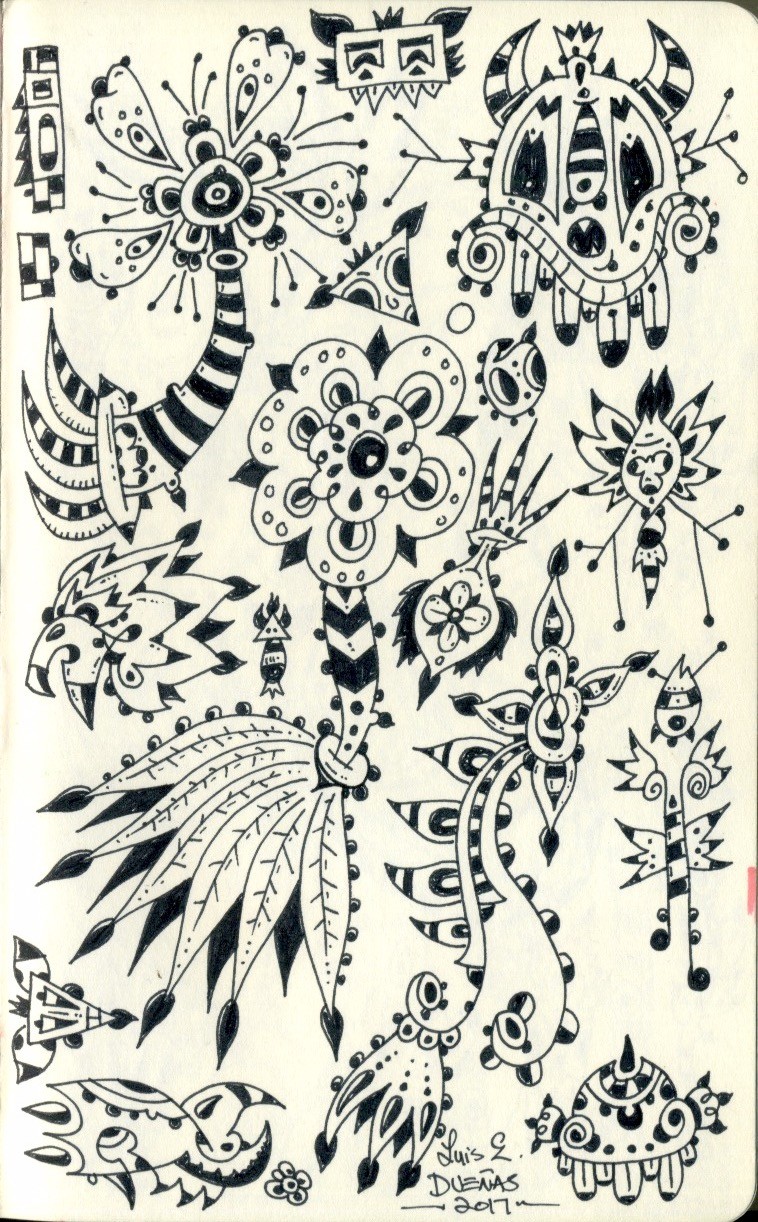 Flower Critters drawing by Luis E. Duenas | Doodle Addicts