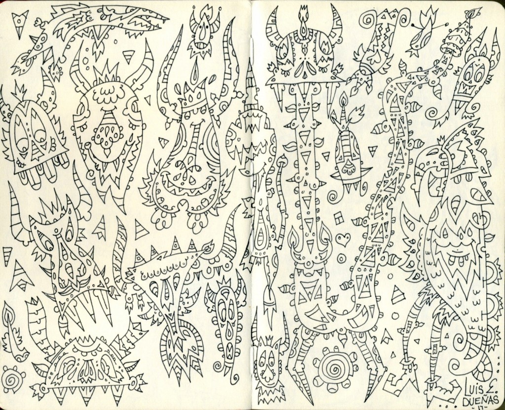 Sketchbook Doodle 2 drawing by Luis E. Duenas | Doodle Addicts
